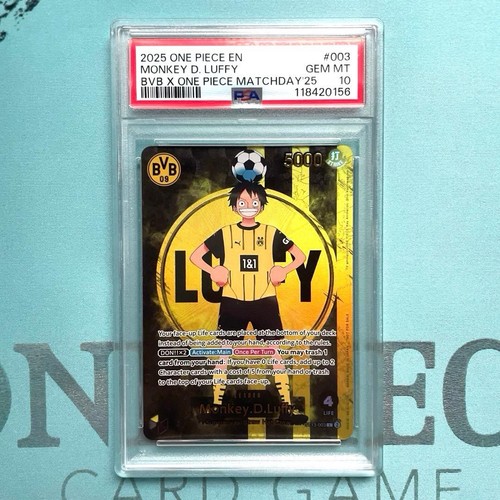 One Piece Card PSA10 Dortmund Luffy BVB Promo English Version Trading ...