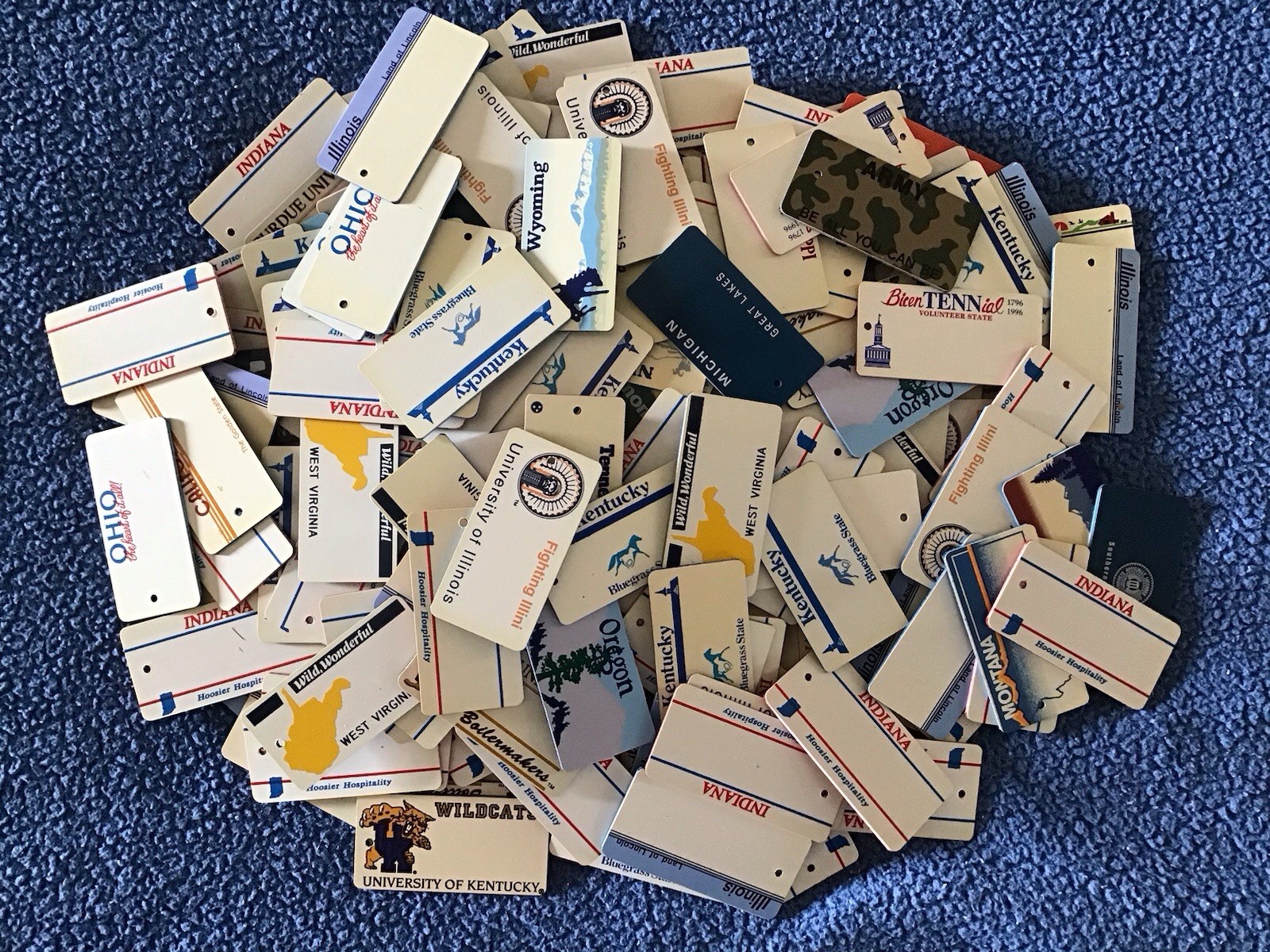 Over (200) Mini State License Plates Several States Available In Them ...