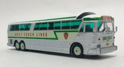 MCI MC7 Diecast Model Bus Gray Coach Lines Iconic Replica 1/87 HO Scale ...