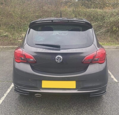 Vauxhall corsa E rear bumper spoilers - splitters Gloss black inc ...