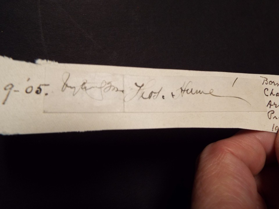 Thomas Hume Cut Signature - 1905 - Confederate Army Chaplain | eBay