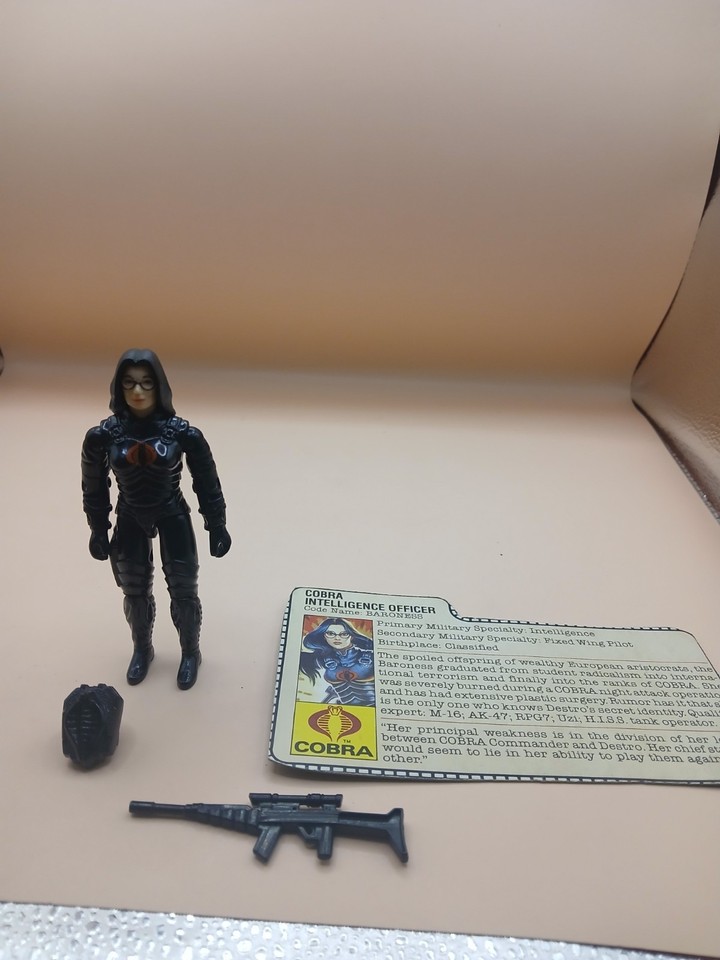 GI Joe Baroness 1984 v1 *COMPLETE w/File Card, Great Condition!* Cobra ...