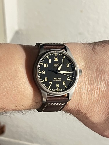 IWC Mark XVIII Heritage Titanium Pilot Mens Watch, 40mm, IW327006 ...