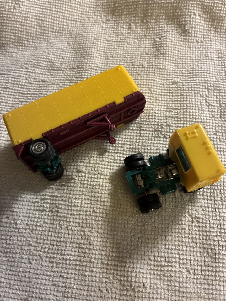 Vintage Lindberg Mini Lindy Tractor Trailer Yellow | eBay