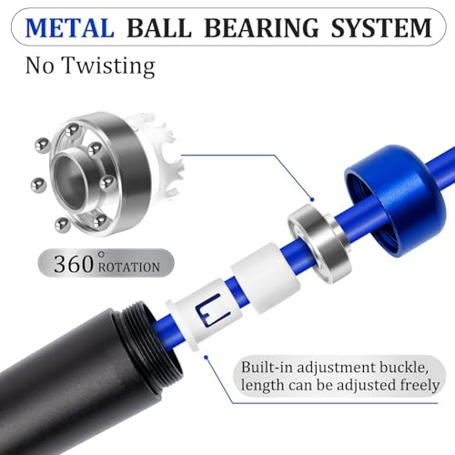 1LB Weighted Jump Ropes for fitness Women Men, Tangle-Free Ball Bearing ...