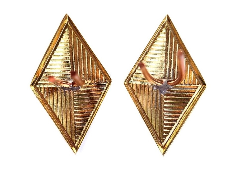Collar Rank Insignia diamond rhombic badge, green enamel, USSR WW2 | eBay