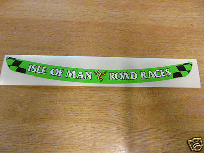 Isle of Man Road Races - TT Visor Decal Sticker - GREEN | eBay