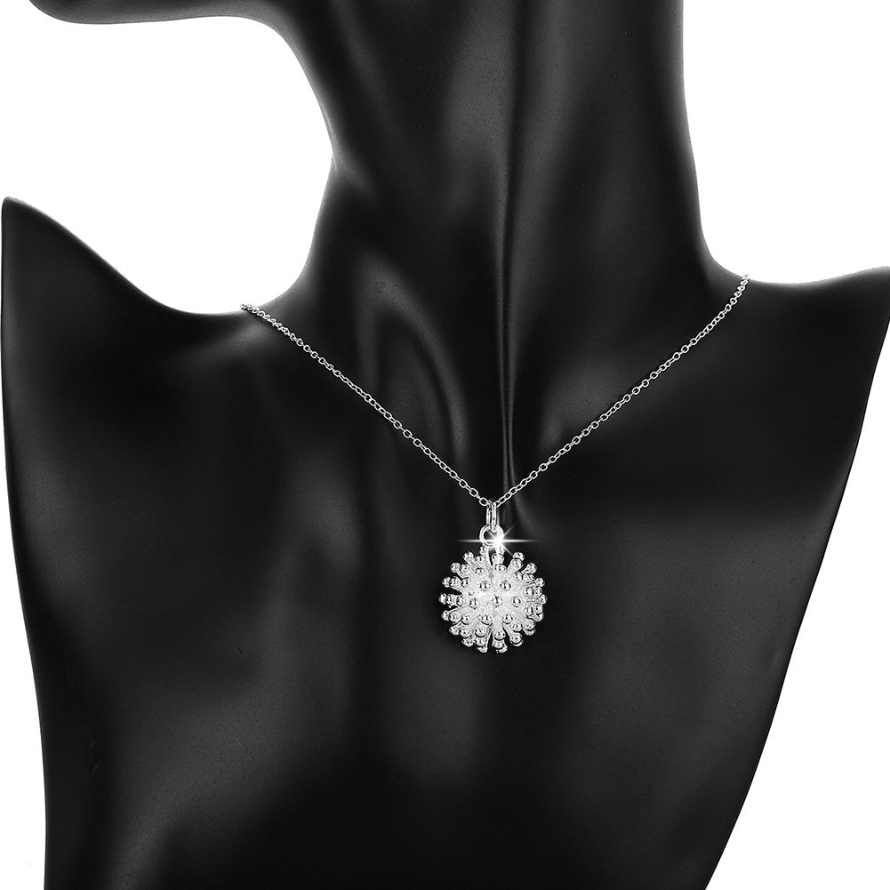 Classic Sterling Silver Filled Fireworks Flower Pendant Necklace | eBay