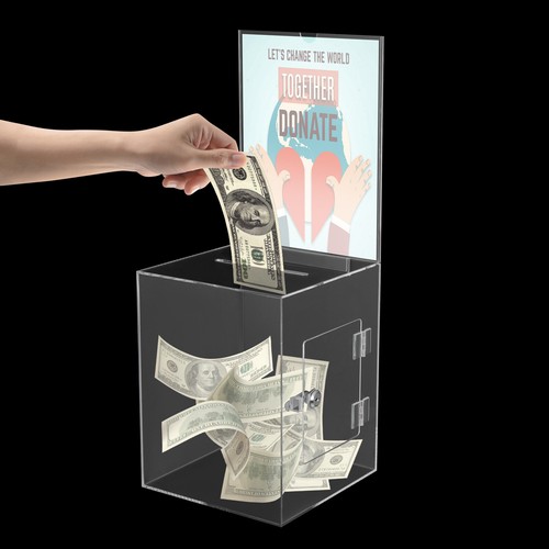 Large Acrylic Suggestion Box, Ballot Donation Box, Acrylic Donation ...