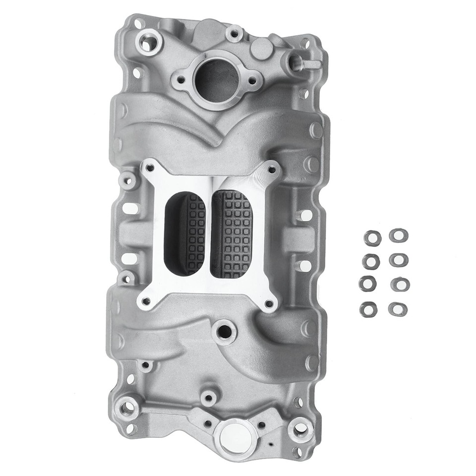 Dual Plane High Rise Intake Manifold for Chevy SBC V8 305 327 350 400 ...