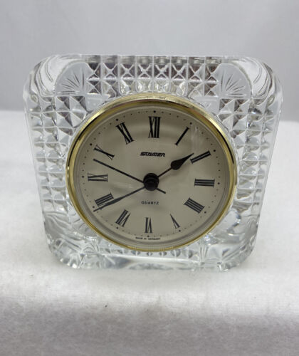 Staiger Quartz Lead Crystal Clock West Germany Movement - Crystal Made ...