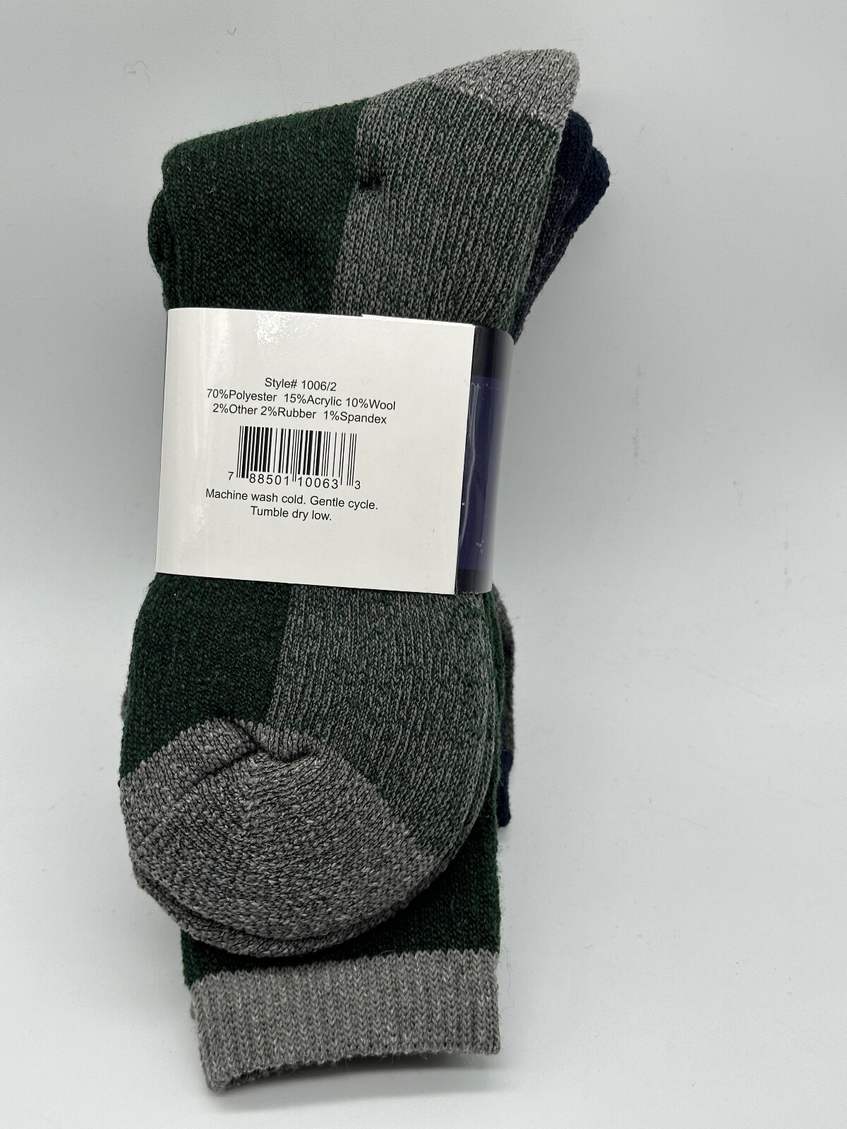 2 PAIRS DANPRO MENS WOOL BLEND SOFT &WARM OUTDOOR CREW SOCKS SIZE 7-12 ...
