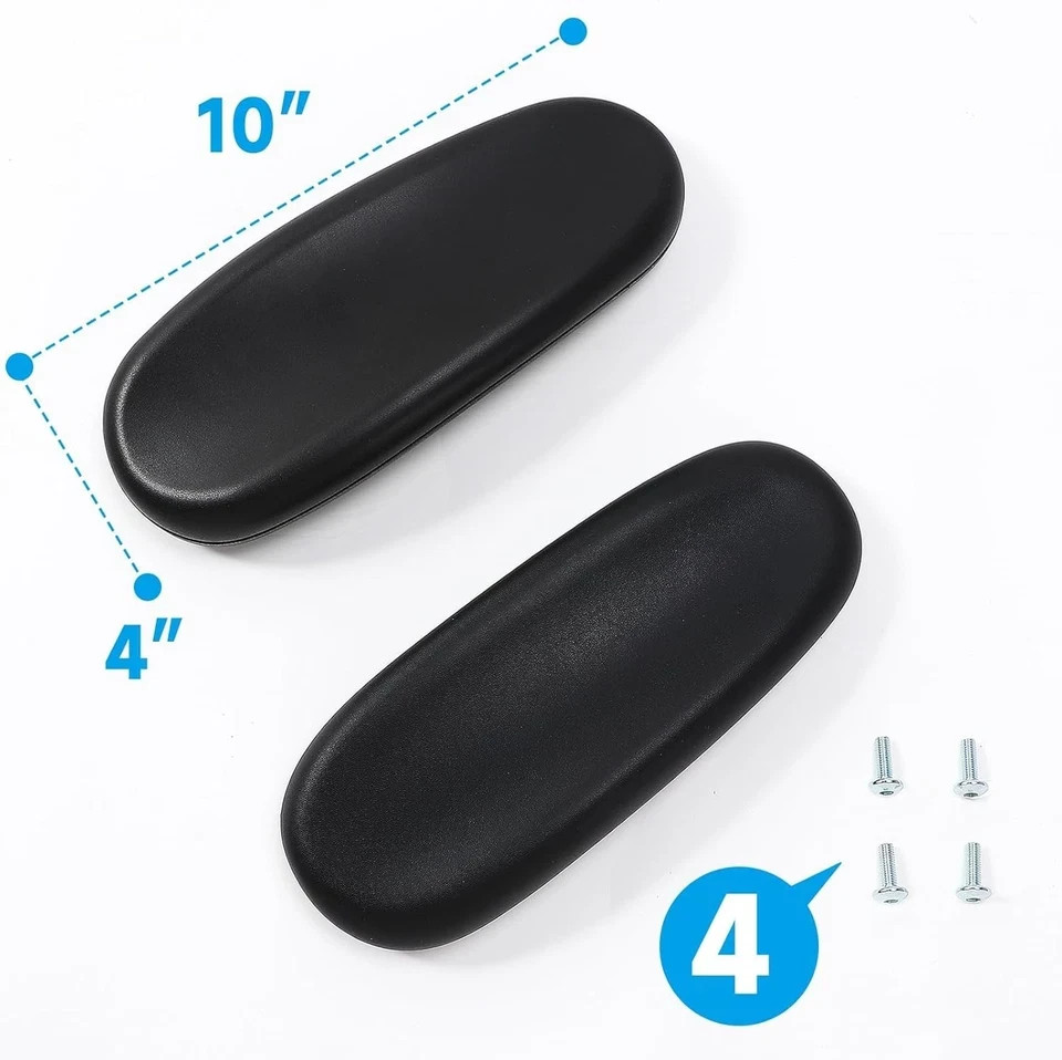 Office Chair Replacement Armrest Arm Rest Pads Caps 4 Mounting Hole ...
