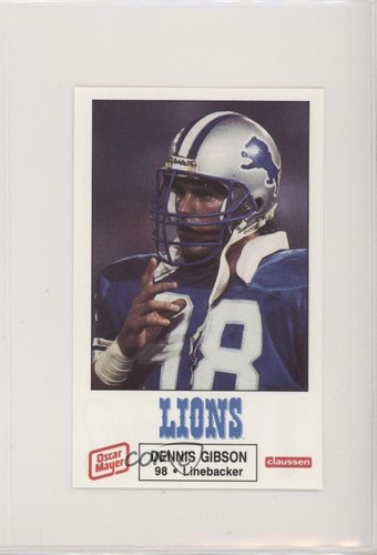 1988 Oscar Mayer Detroit Lions Dennis Gibson #10 fm0 | eBay