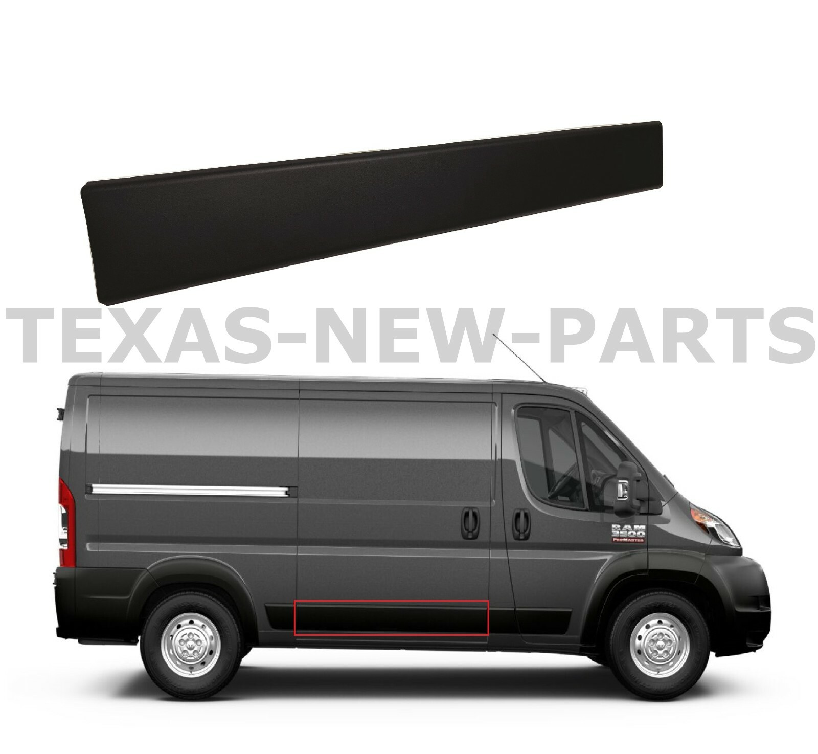Fits 2019-2024 Ram Promaster Right Side Sliding Door Trim Molding ...