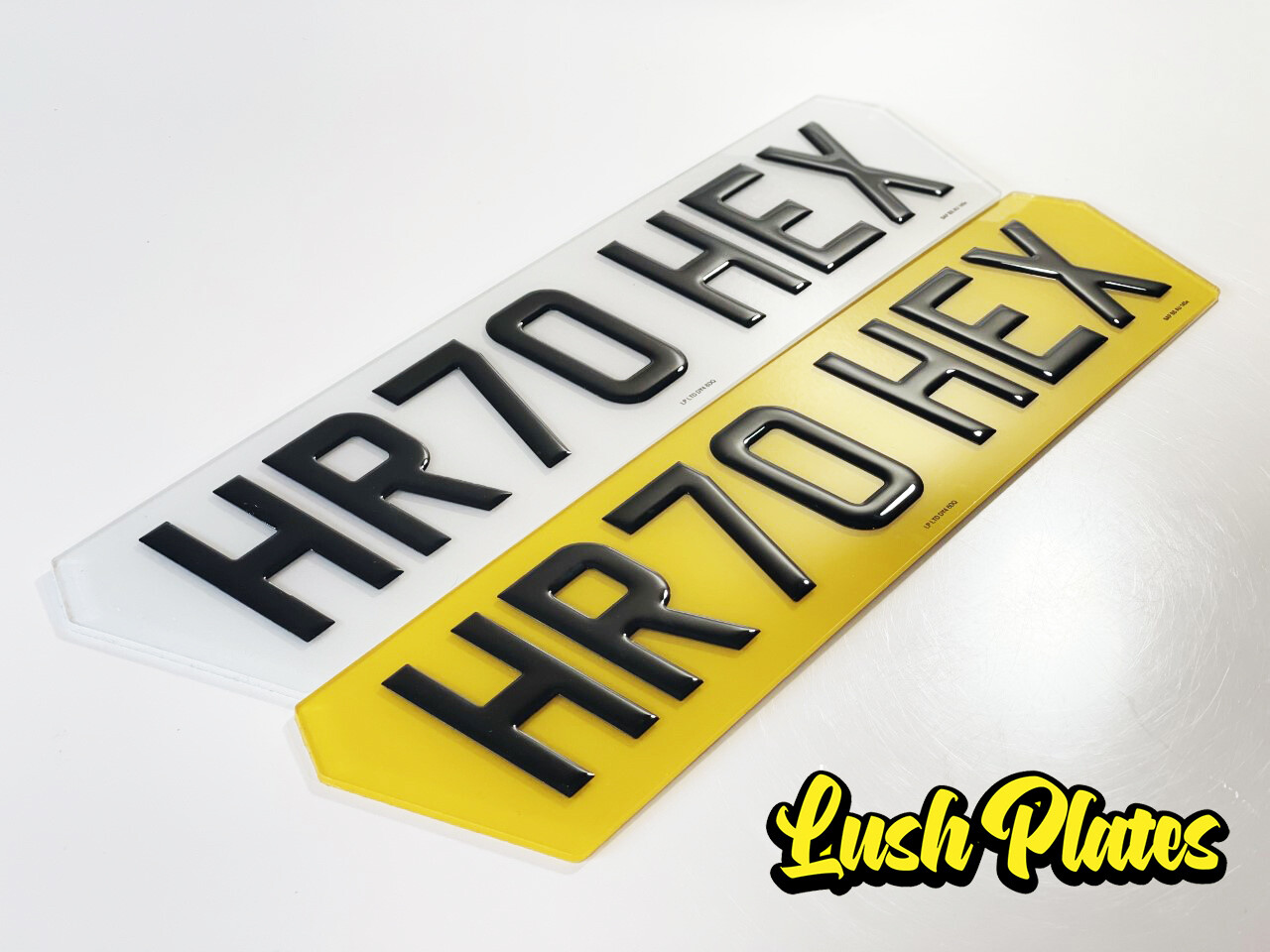 ROAD LEGAL PRINTED 3D 4D 6MM GEL V1 LAMBO SHAPE SHORT HEX BORDER NUMBER ...