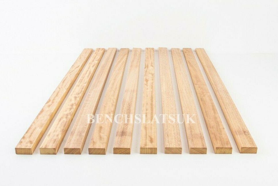 Iroko Hardwood Garden Bench Slats - 1220mm | Grelly UK