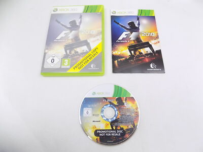 Mint Disc Xbox 360 Formula 1 F1 2010 Promotional Copy - Inc Manual Free ...