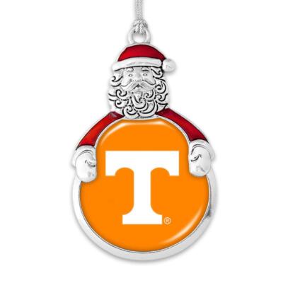 Tennessee Volunteers Orange Santa Claus Silver Christmas Ornament ...