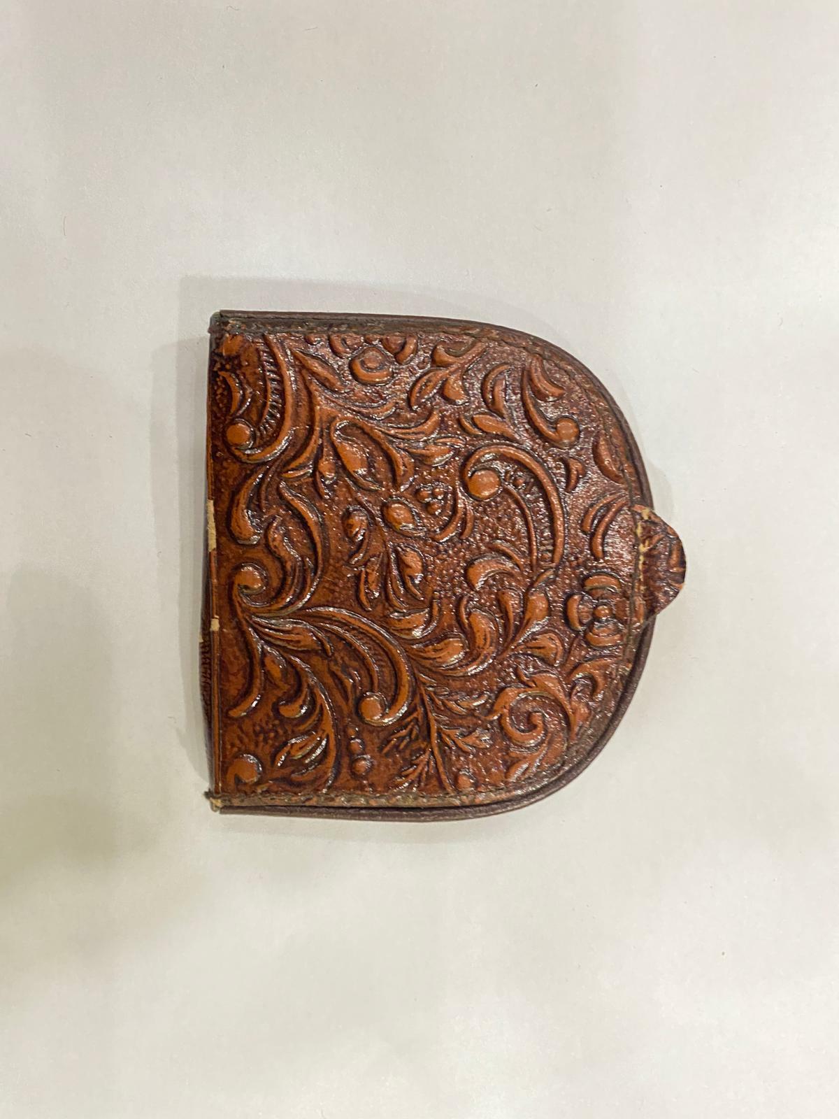 Antique Small wallet Made Genuine Leather Natural Handmade Women 3 ...