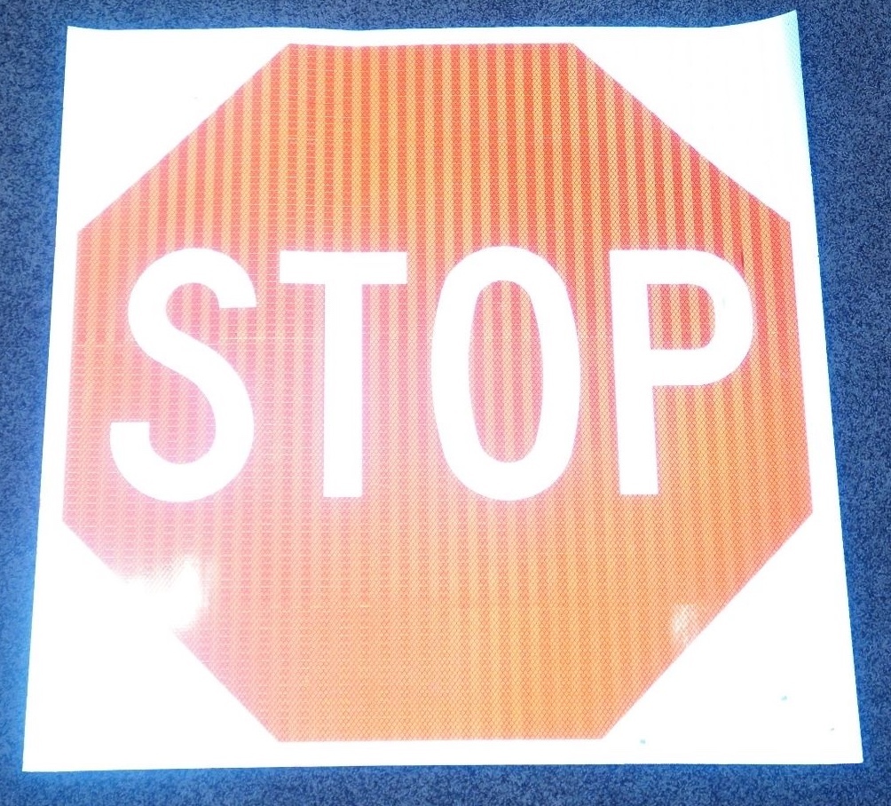 3930 3M High Intensity Prismatic 30"x30" Adhesive Stop Sign Decal ...