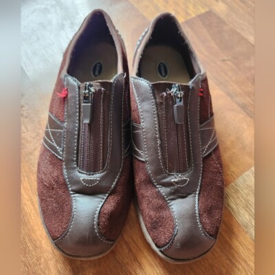 Dr Scholls Zip Top Shoes Women's Brown Suede Leather - Size 6.5 W | eBay