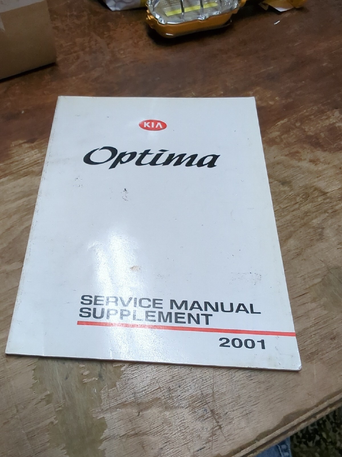 2001 Kia Optima Service Repair Shop Manual Supplement Book 2.4 2.5 V6 ...