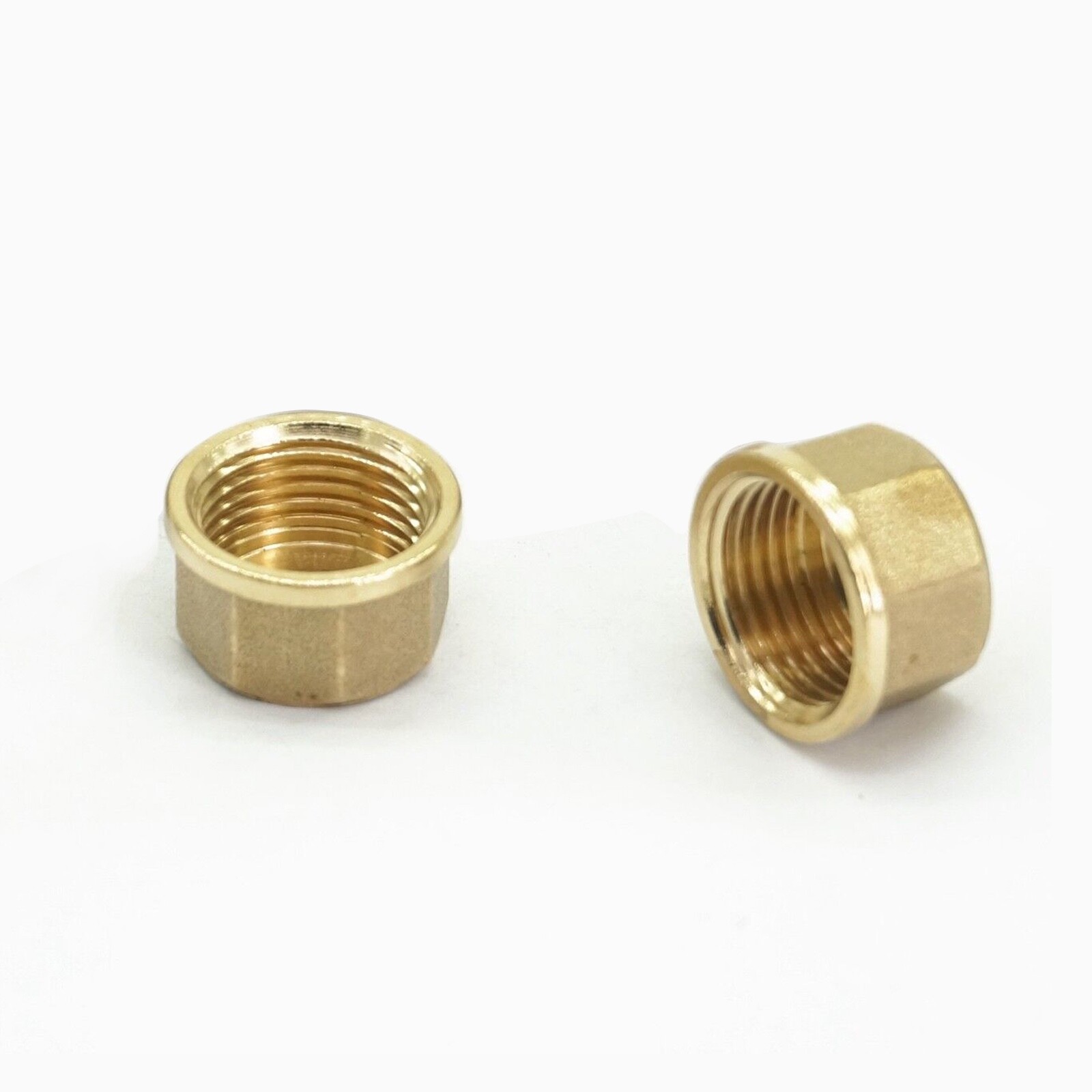 1/2" BSP FEMALE THREAD BRASS PIPE END CAP PLUG FITTING 2pcs Octagonal ...