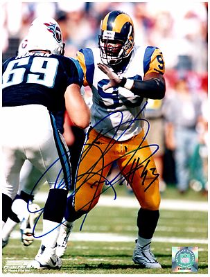 St. Louis Rams KEVIN CARTER Signed Autographed 8x10 "Greatest Show on ...