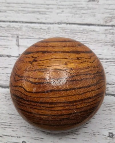 Vintage Wood Paperweight Handcrafted Round | eBay