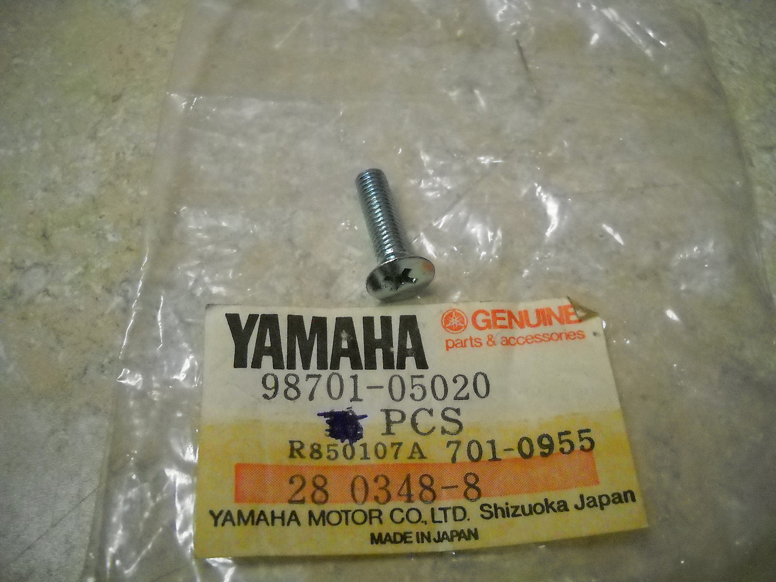 NOS OEM Yamaha Shifter Screw 1973-1985 YZ80 TZ350 Road Racer XV700 ...