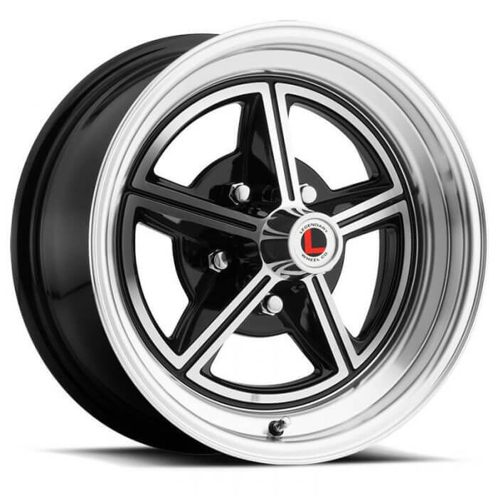 Legendary Wheels MAGSTAR II Gloss Black w Machined Face 15x7 Rim 5x4.5 ...