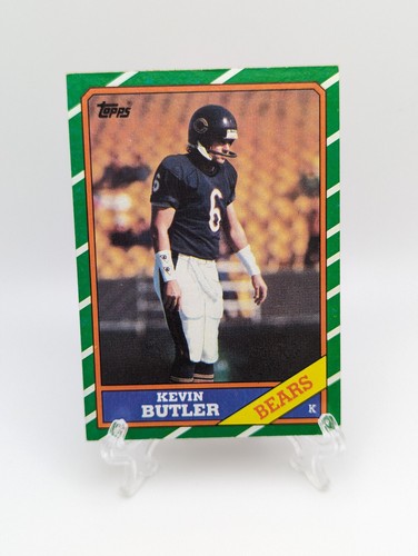 1986 Topps Footballl #18 Kevin Butler Chicago Bears Rookie Kicker Super ...