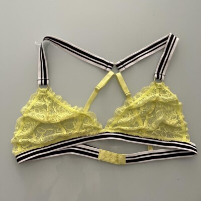 Free Press Triangle Bra Yellow Floral Lace L | eBay