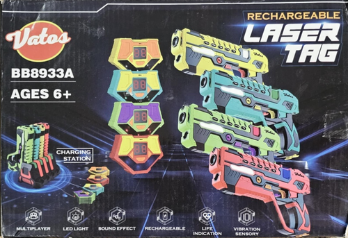 VATOS Rechargeable Laser Tag Guns 4 Player Packs with Receivers for ...