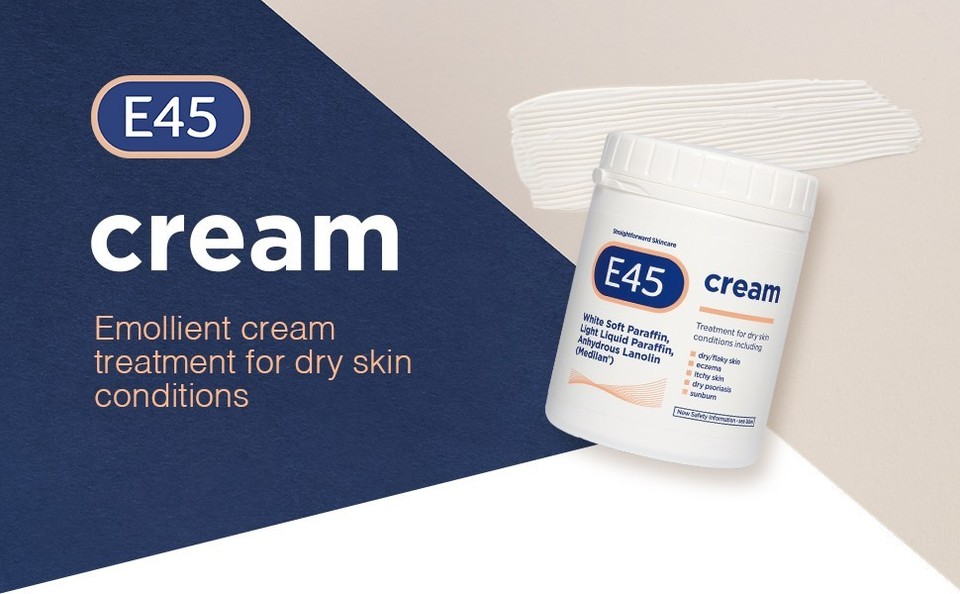 E45 Cream 500 g Tub – Moisturiser for Dry Skin and Sensitive Skin ...