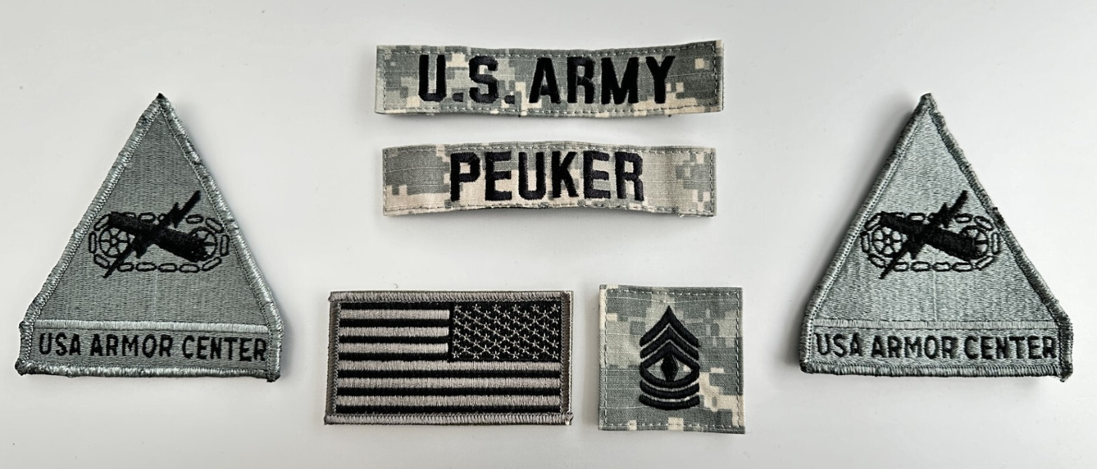 6 US Army Patch USA Armour Center Ucp Digital Acu Flag Sergeant First ...