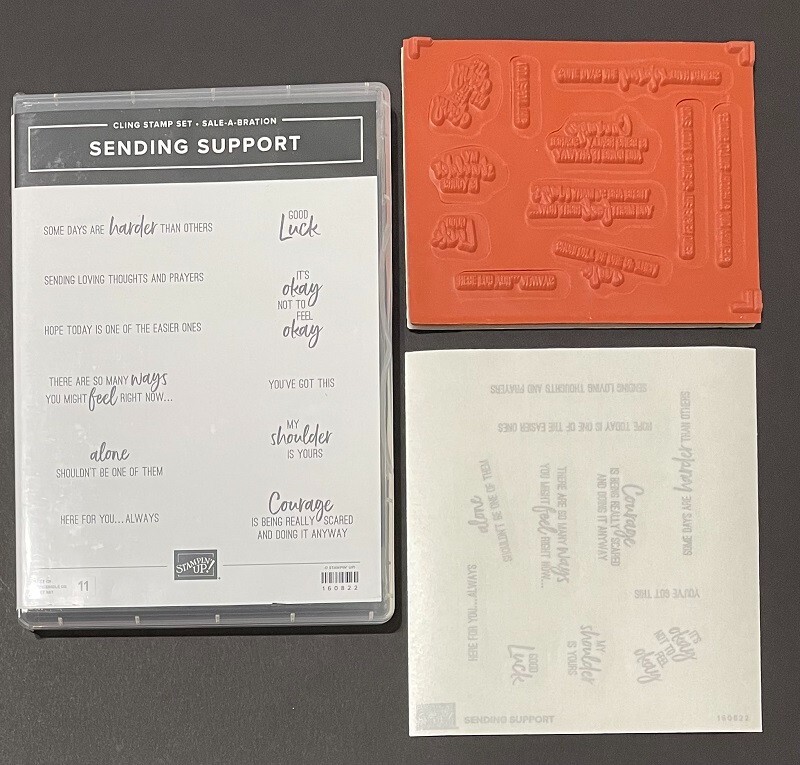 Stampin' Up! SENDING SUPPORT Clear Mount/Cling Rubber Stamp-Sympathy ...