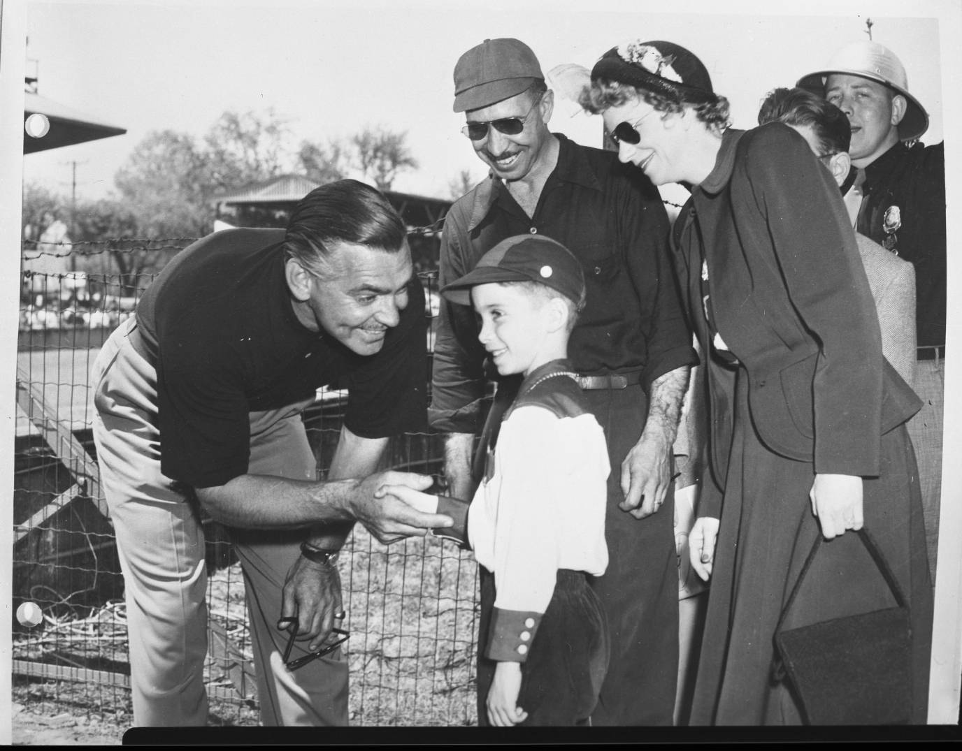 Mauri Rose and his family talk with actor Clark Gable 1950 Indy Photo 1 ...