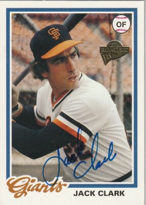JACK CLARK SAN FRANCISCO GIANTS SIGNED 2003 TOPPS ALL-TIME FAN ...