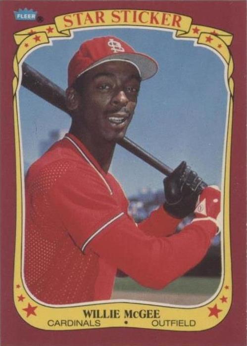 1986 Fleer Star Stickers - Willie McGee #74 for sale online | eBay