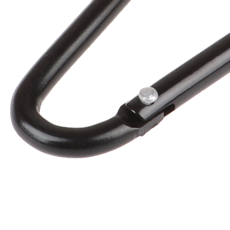 10Pieces Black D Shaped Aluminum Alloy Carabiner Hook Keychain ...