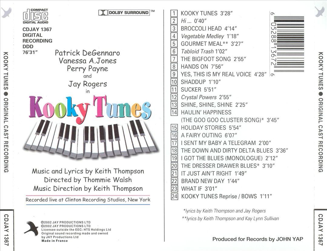 Kooky Tunes [Jay] by Original Soundtrack (CD, Nov-2002, Jay Records ...