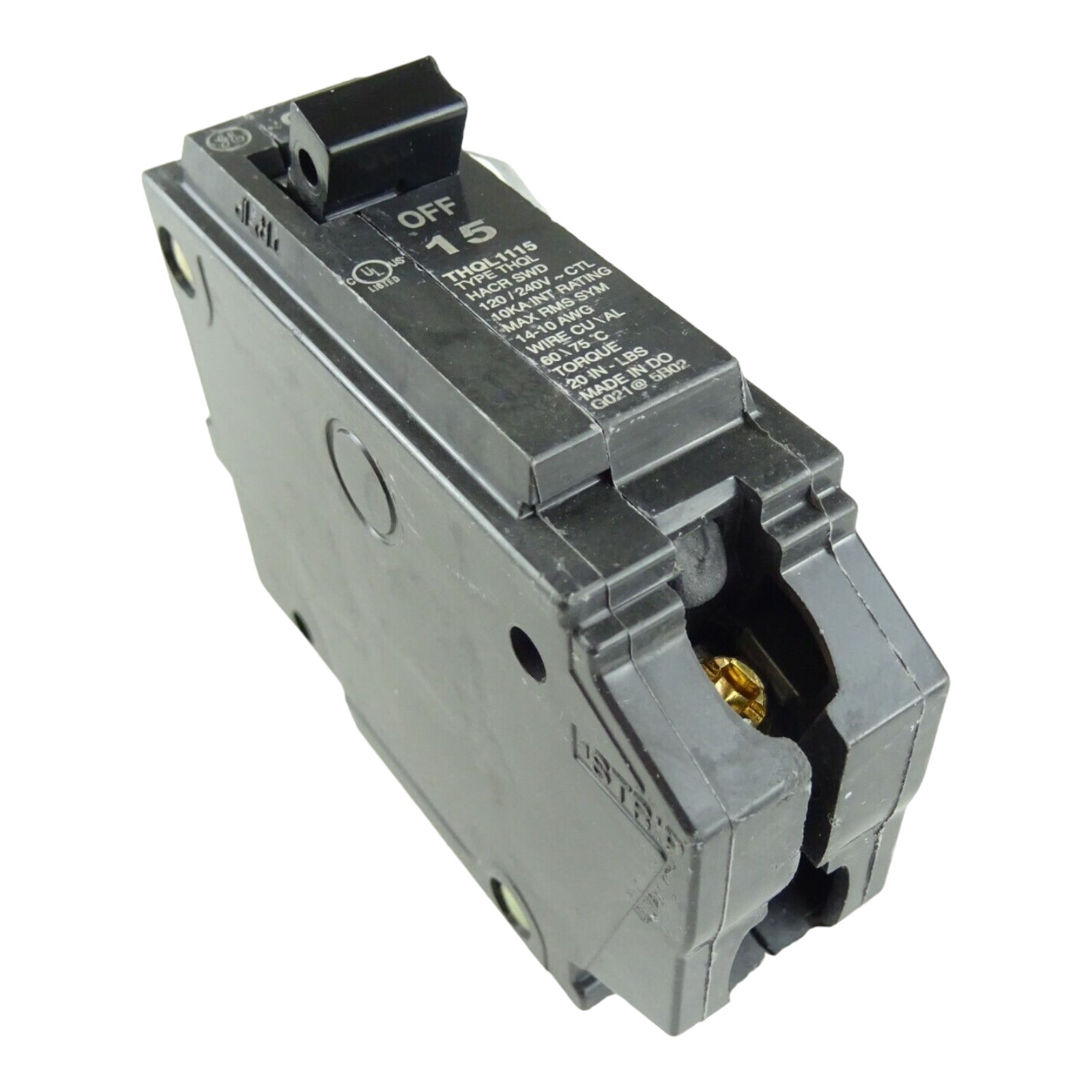GE THQL1115 15A 120/240 VAC 1 Pole Circular Breaker | eBay