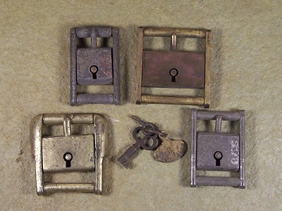 Antique Dog Collar Lock Collection Locking Buckle | eBay