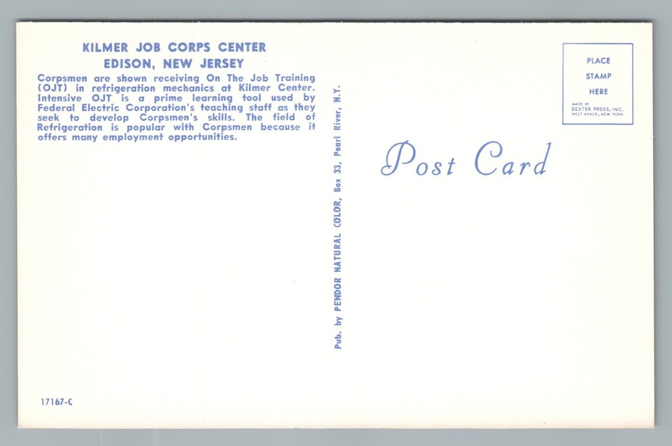 Kilmer Jobs Corps EDISON NJ Refrigeration Mechanics—White & Black Man ...