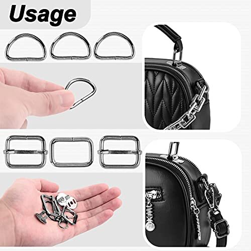 140Pcs 4 Styles 1" Purse Hardware Buckles Set with 18mm Magnetic Snap ...