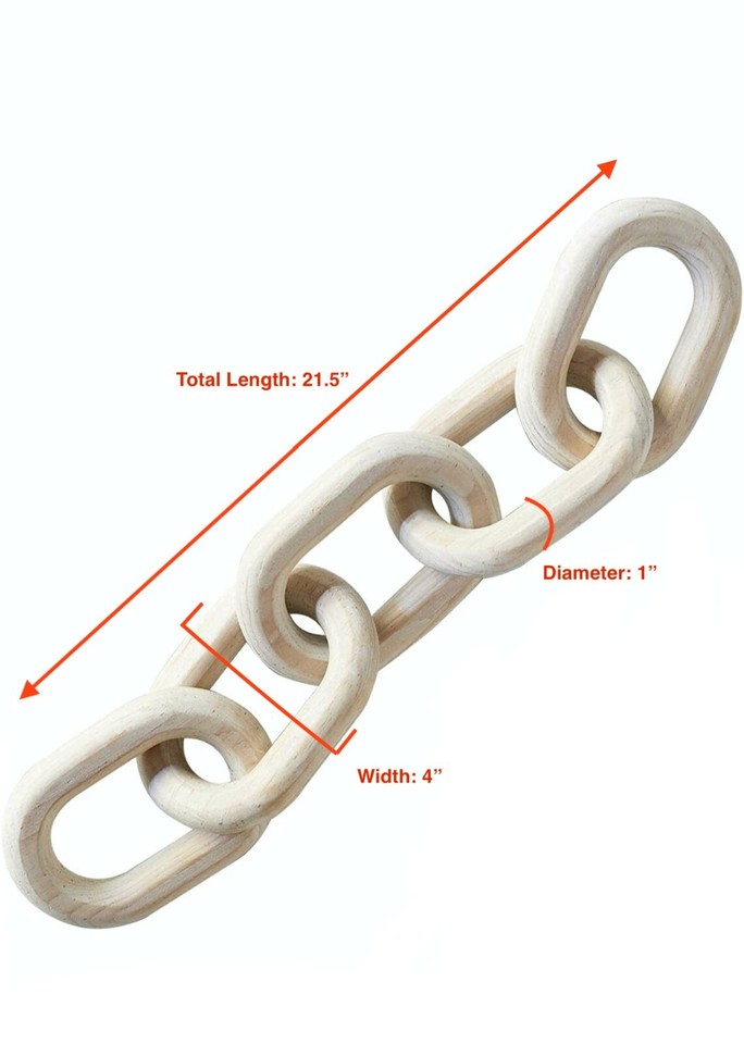 Wood Chain Link Decor, Wood Decor, Wood Decorations, Wood Home Decor ...