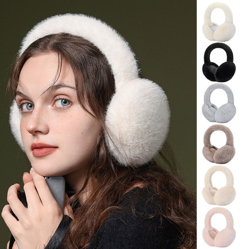 Faux Rabbit Fur Ear Muffs Winter Warm Fluffy Cute Ear Muffs Earflaps | eBay