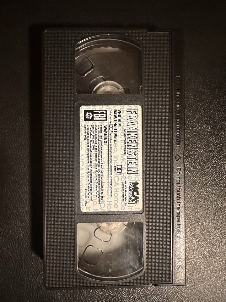 (4) VHS Lot Frankenstein, The War Of The Worlds, Play Misty For Me ...